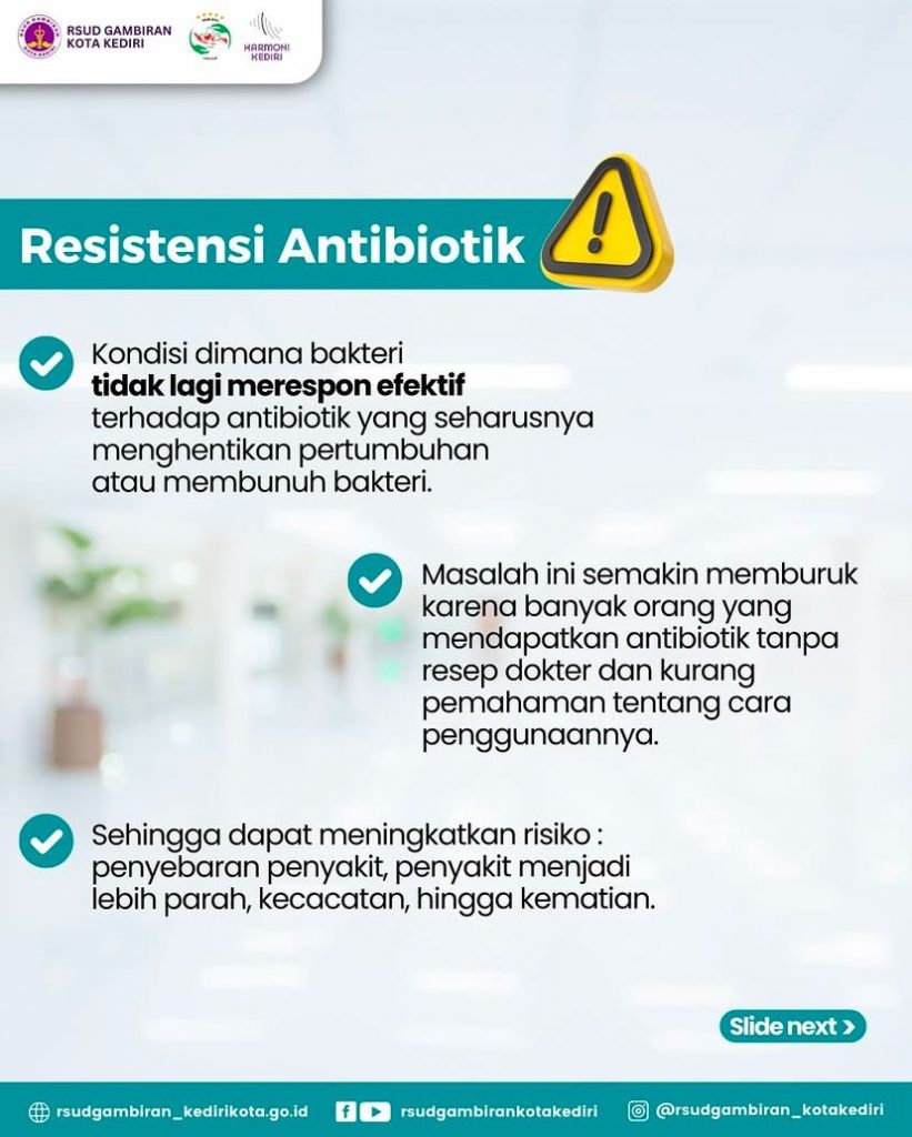 WASPADA RESISTENSI ANTIBIOTIK – RSUD Gambiran Kota Kediri