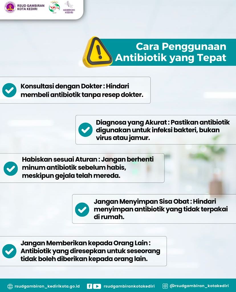 WASPADA RESISTENSI ANTIBIOTIK – RSUD Gambiran Kota Kediri